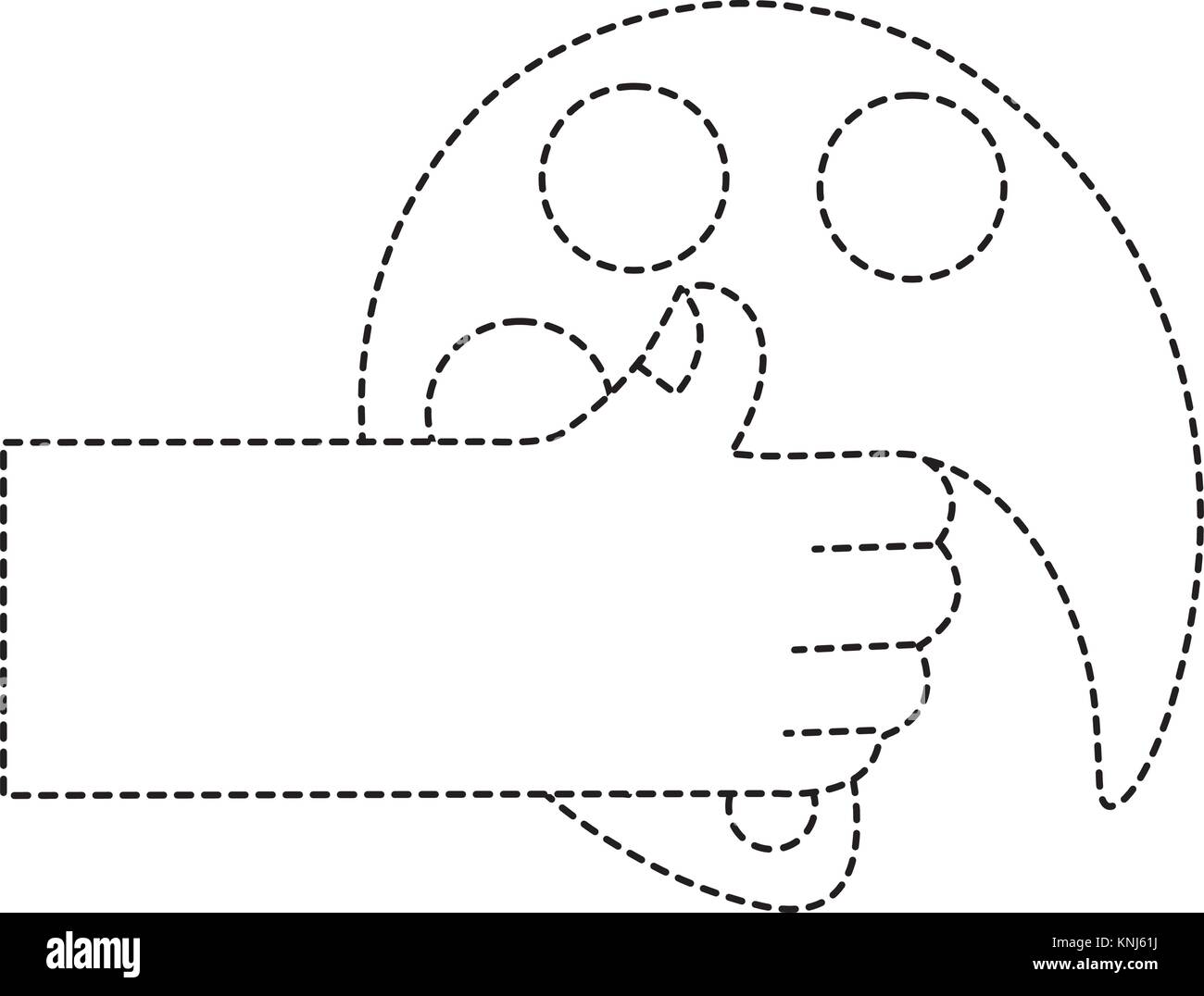 dotted shape hand with art palette tool design Stock Vector Image & Art ...