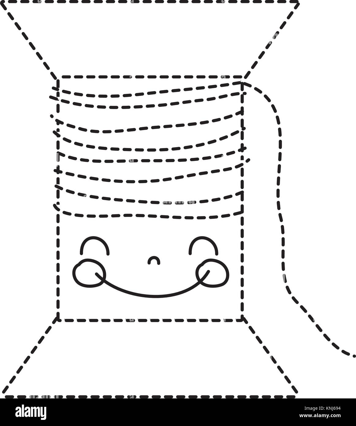 dotted shape kawaii cute happy thread object Stock Vector Image & Art ...