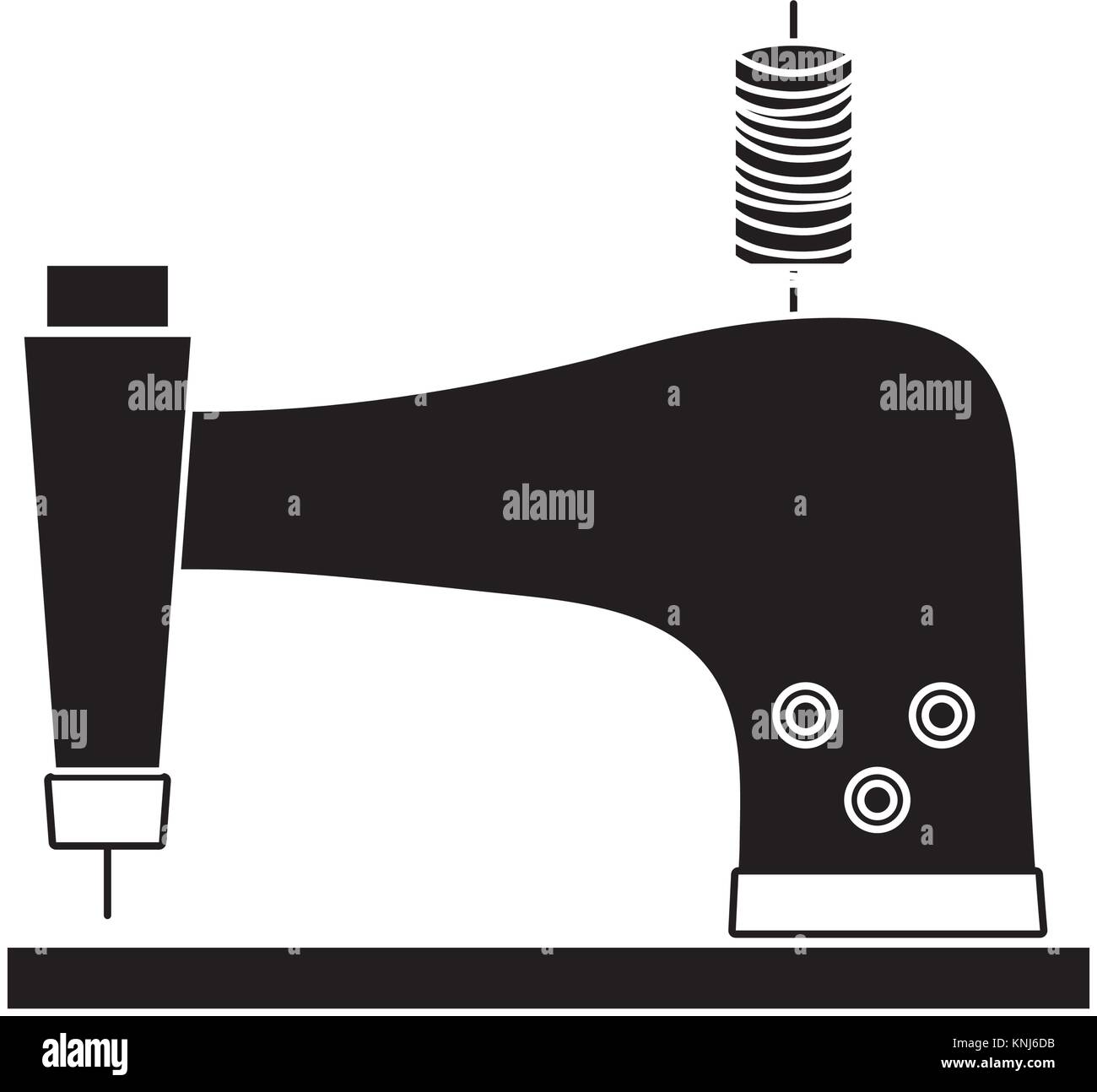 contour sewing machine fashion industry equipment Stock Vector Image ...
