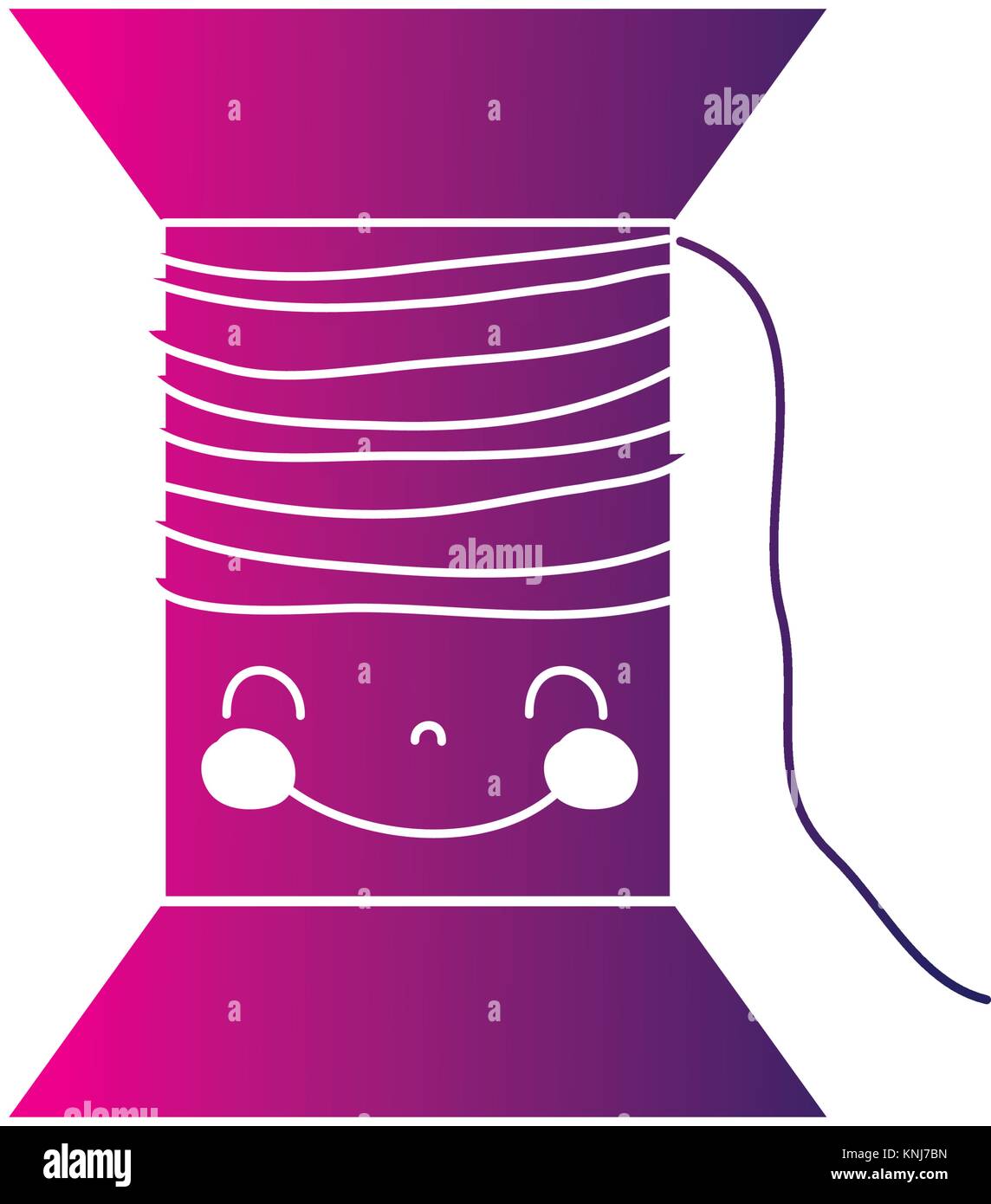 silhouette kawaii cute happy thread object Stock Vector Image & Art - Alamy