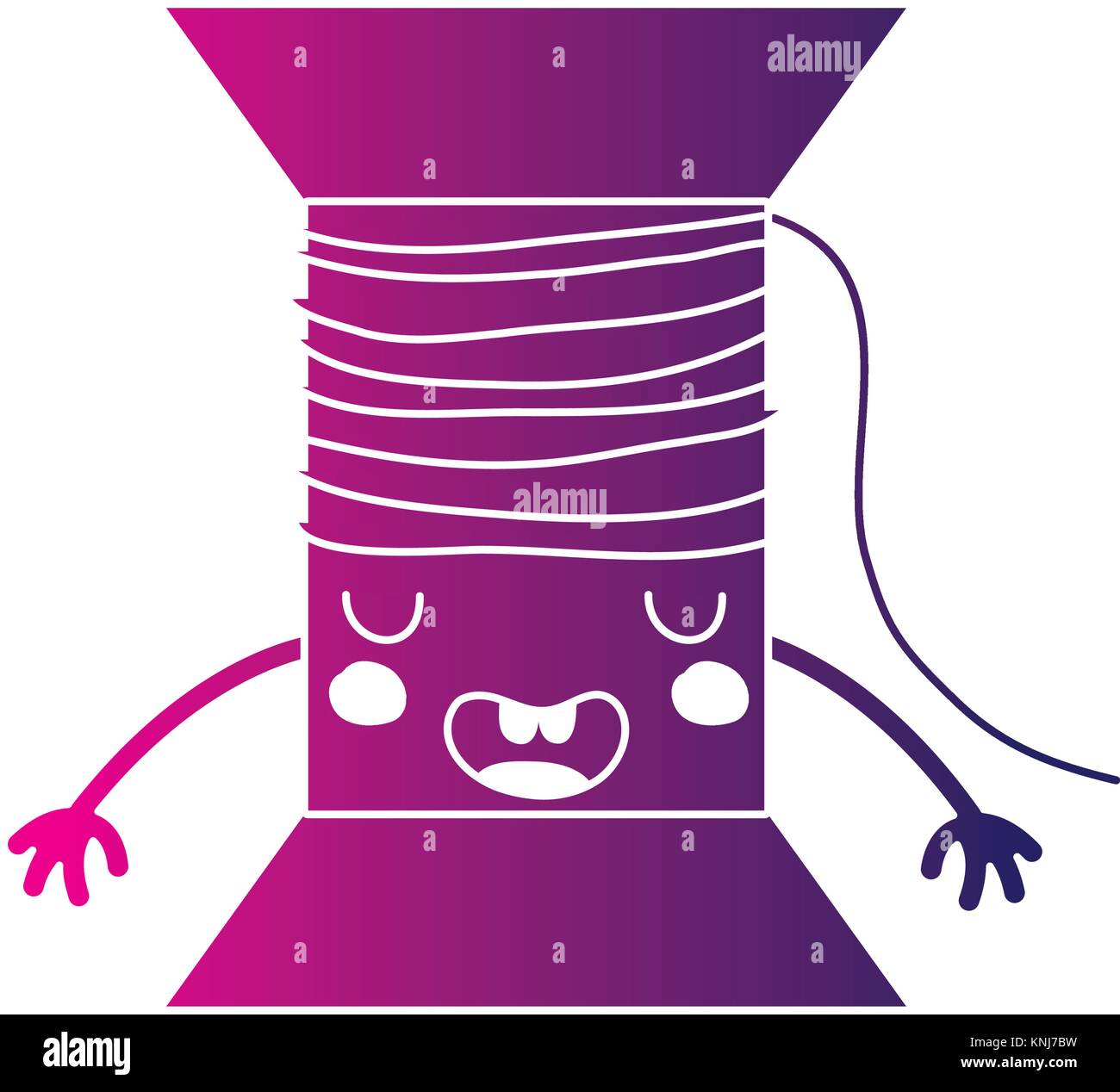 silhouette kawaii cute funny thread object Stock Vector Image & Art - Alamy