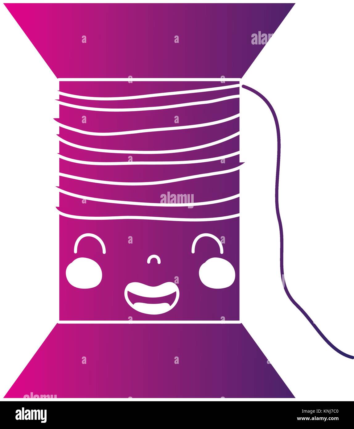 silhouette kawaii cute smile thread object Stock Vector Image & Art - Alamy