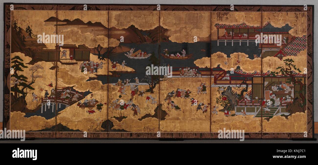 Myriad Chinese Boys. Period: Edo period (1615-1868); Date: 18th century ...