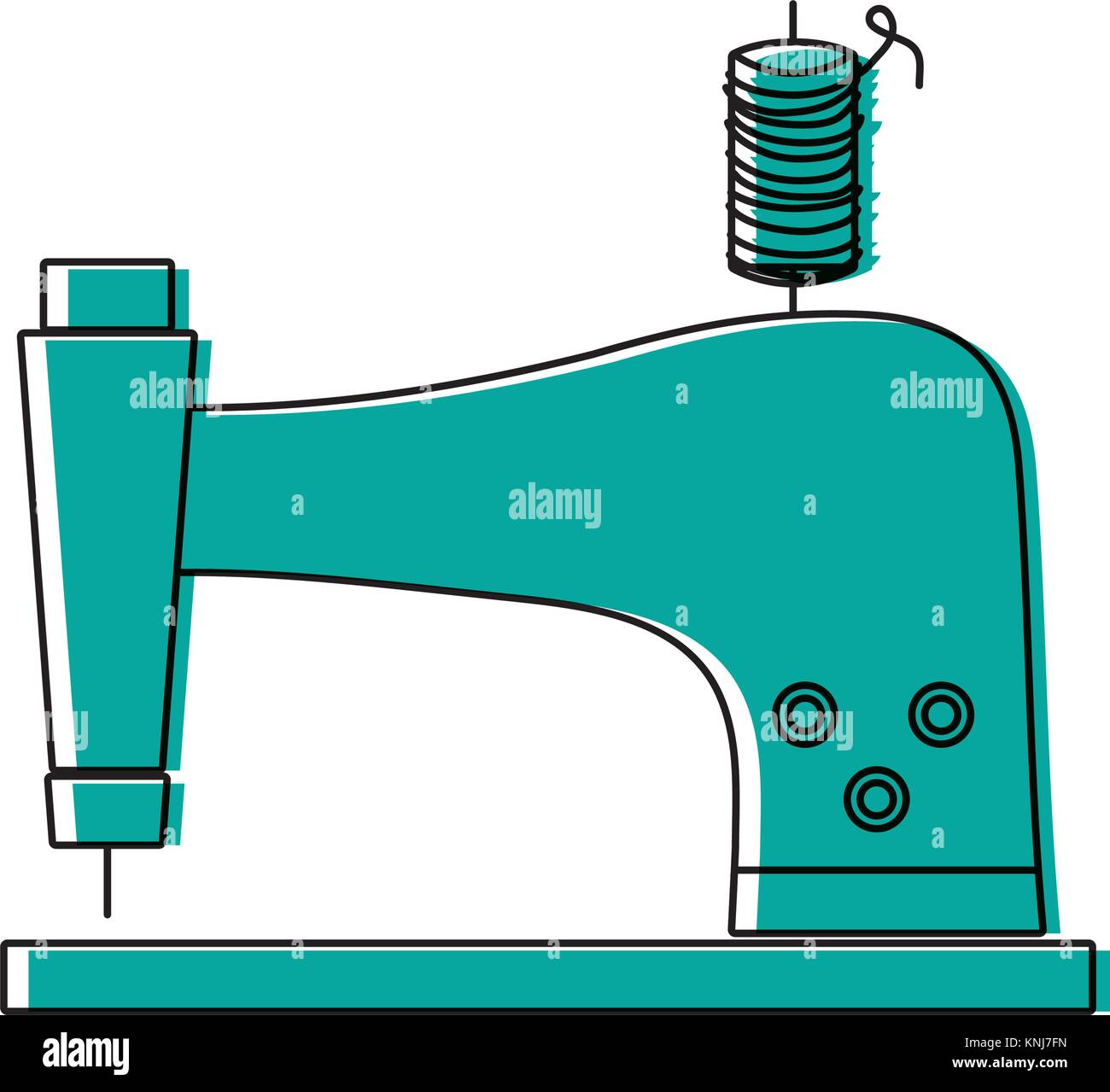 color sewing machine fashion industry equipment Stock Vector Image ...