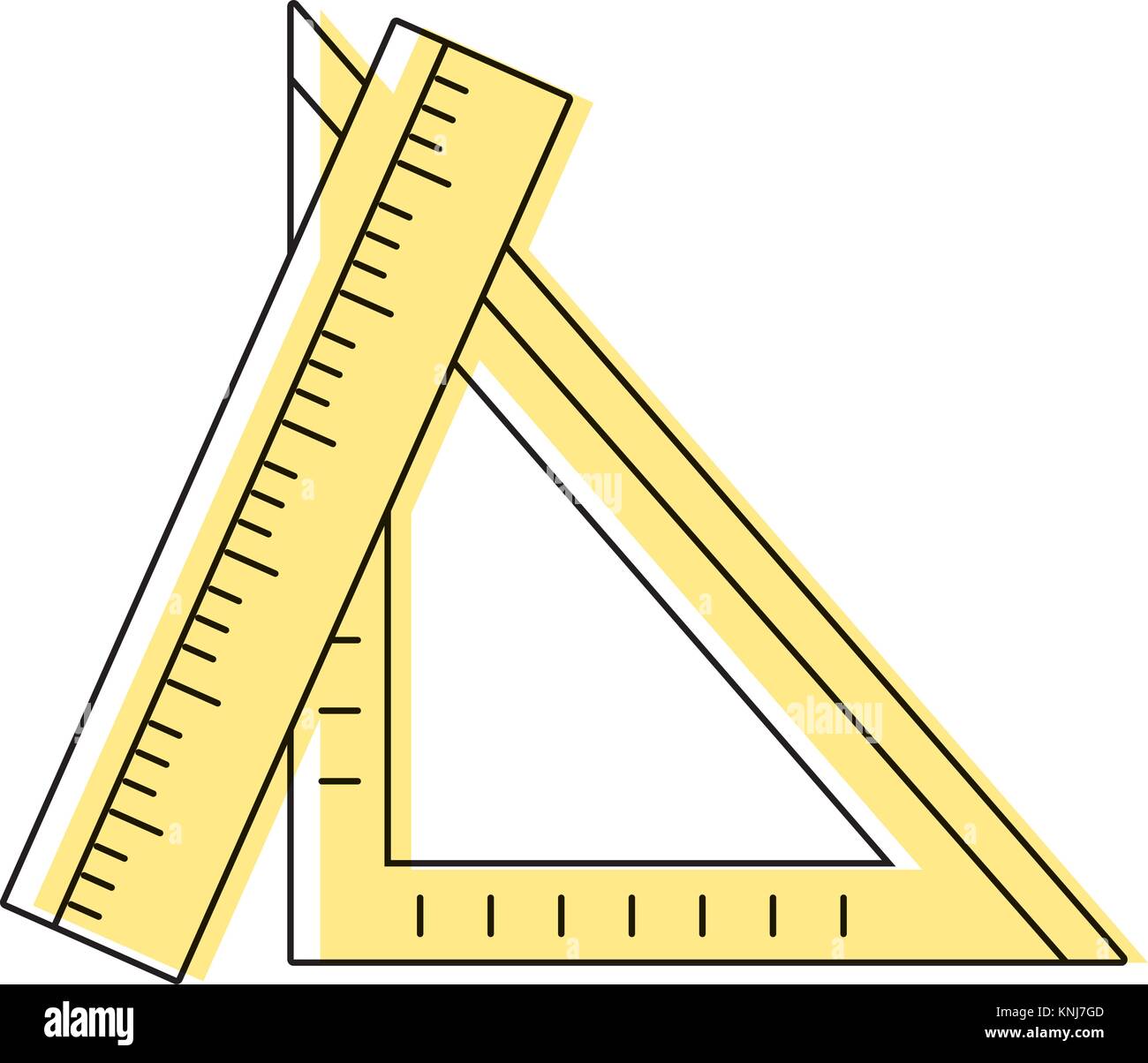 color rulers school utensils to education and learn Stock Vector Image ...