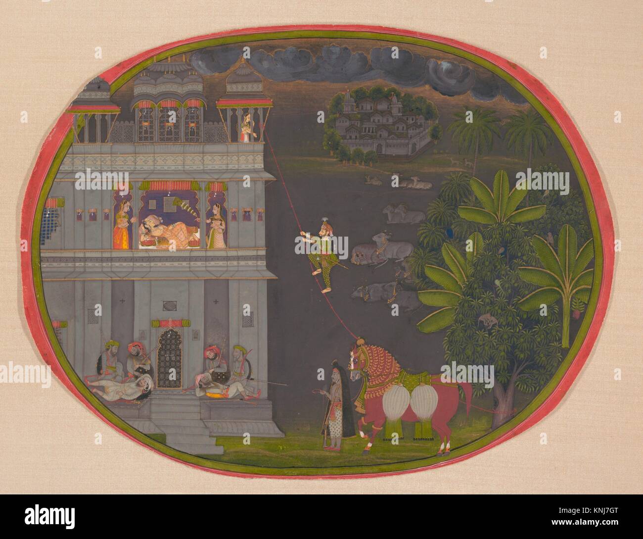 Escapade at Night:. Artist: Attributed to Chokha (Indian, active 1799 ...