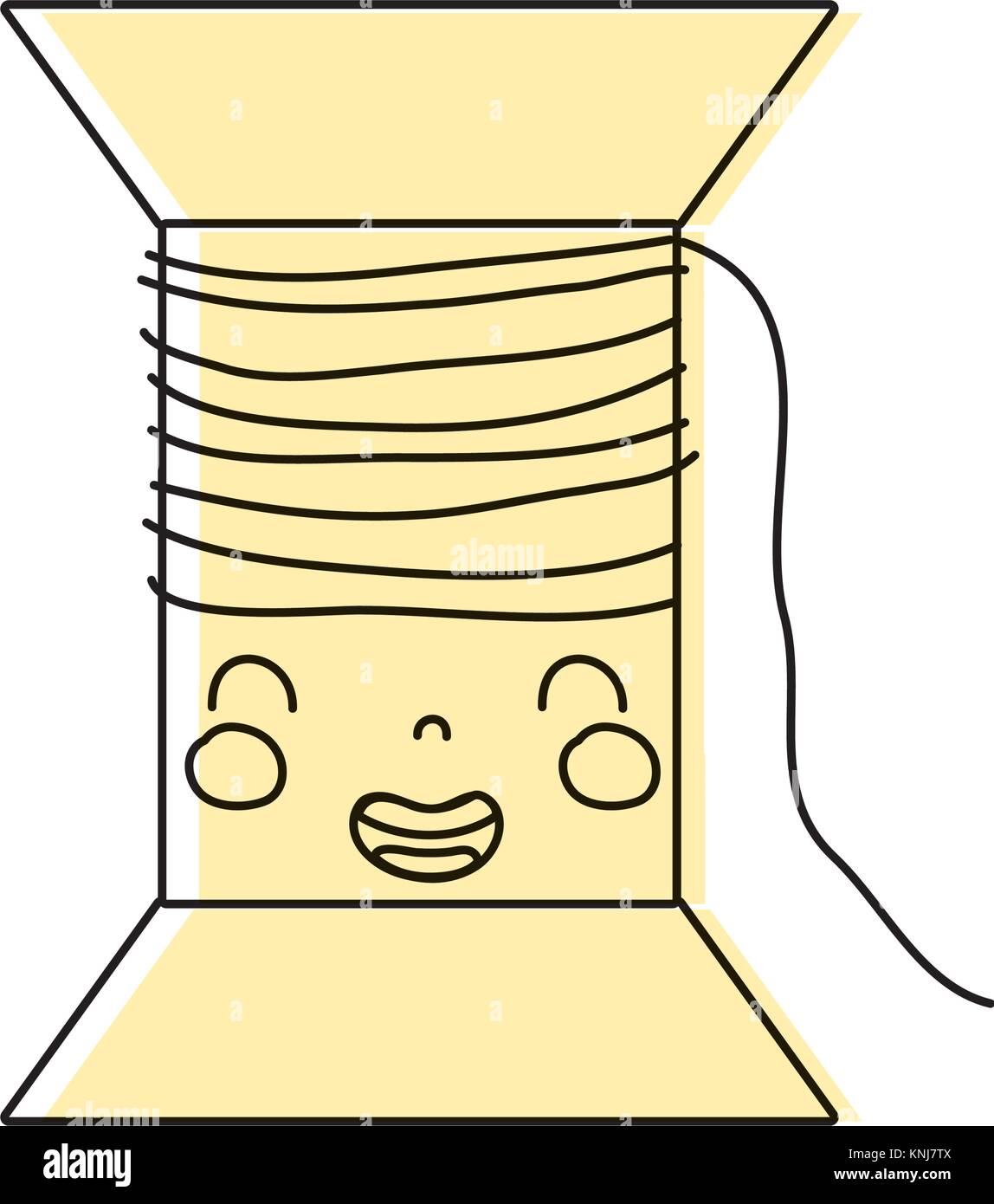 color kawaii cute smile thread object Stock Vector Image & Art - Alamy