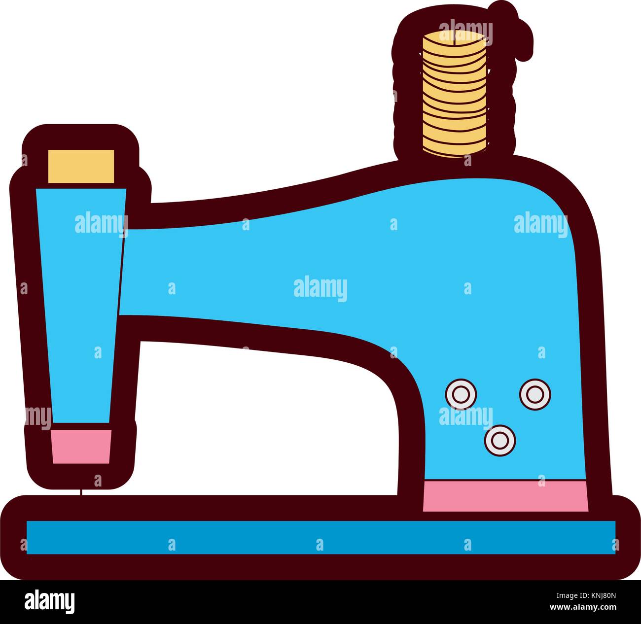 line color sewing machine fashion industry equipment Stock Vector Image ...