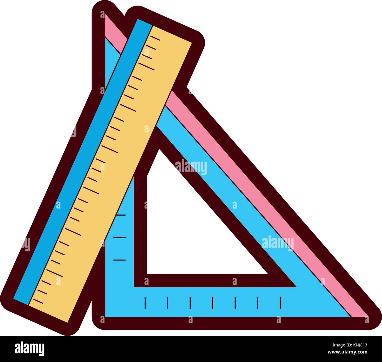 line color rulers school utensils to education and learn Stock Vector ...