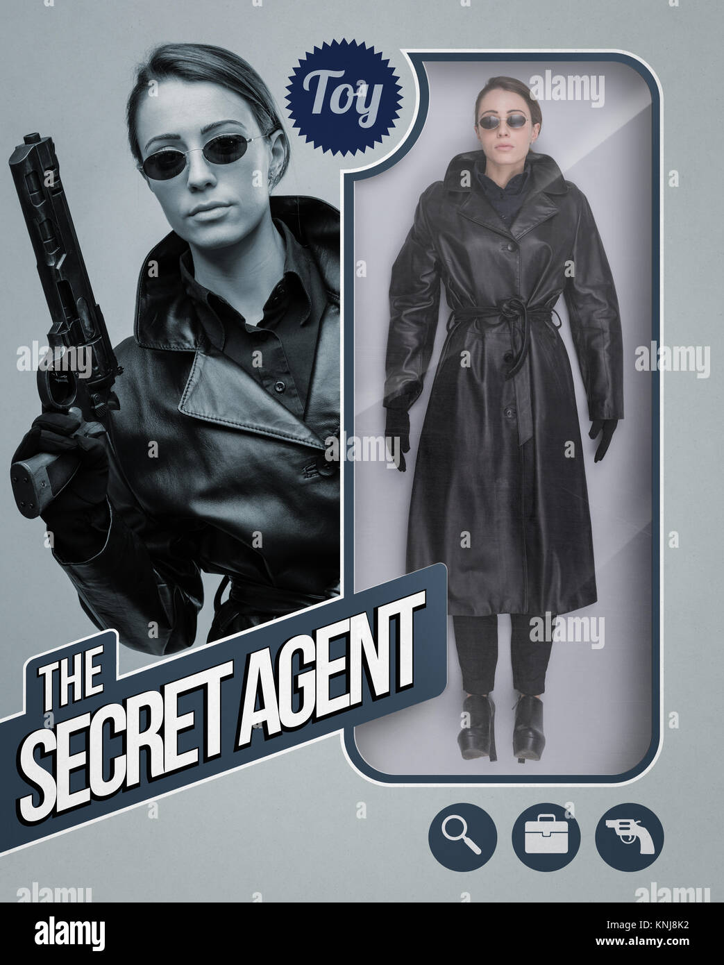 Female secret agent lifelike doll with toy see through packaging and ...