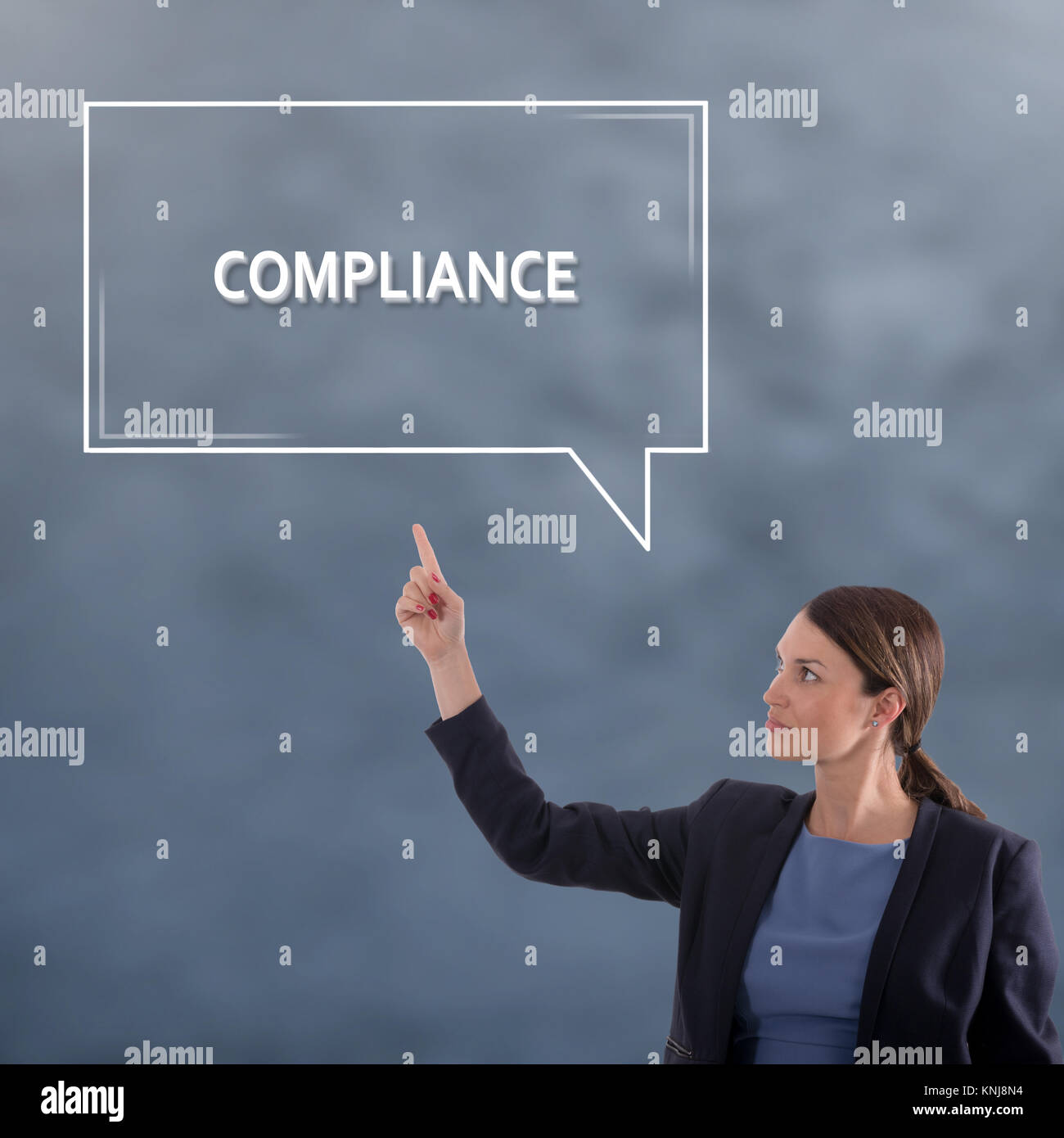 COMPLIANCE Business Concept. Business Woman Graphic Concept Stock Photo ...