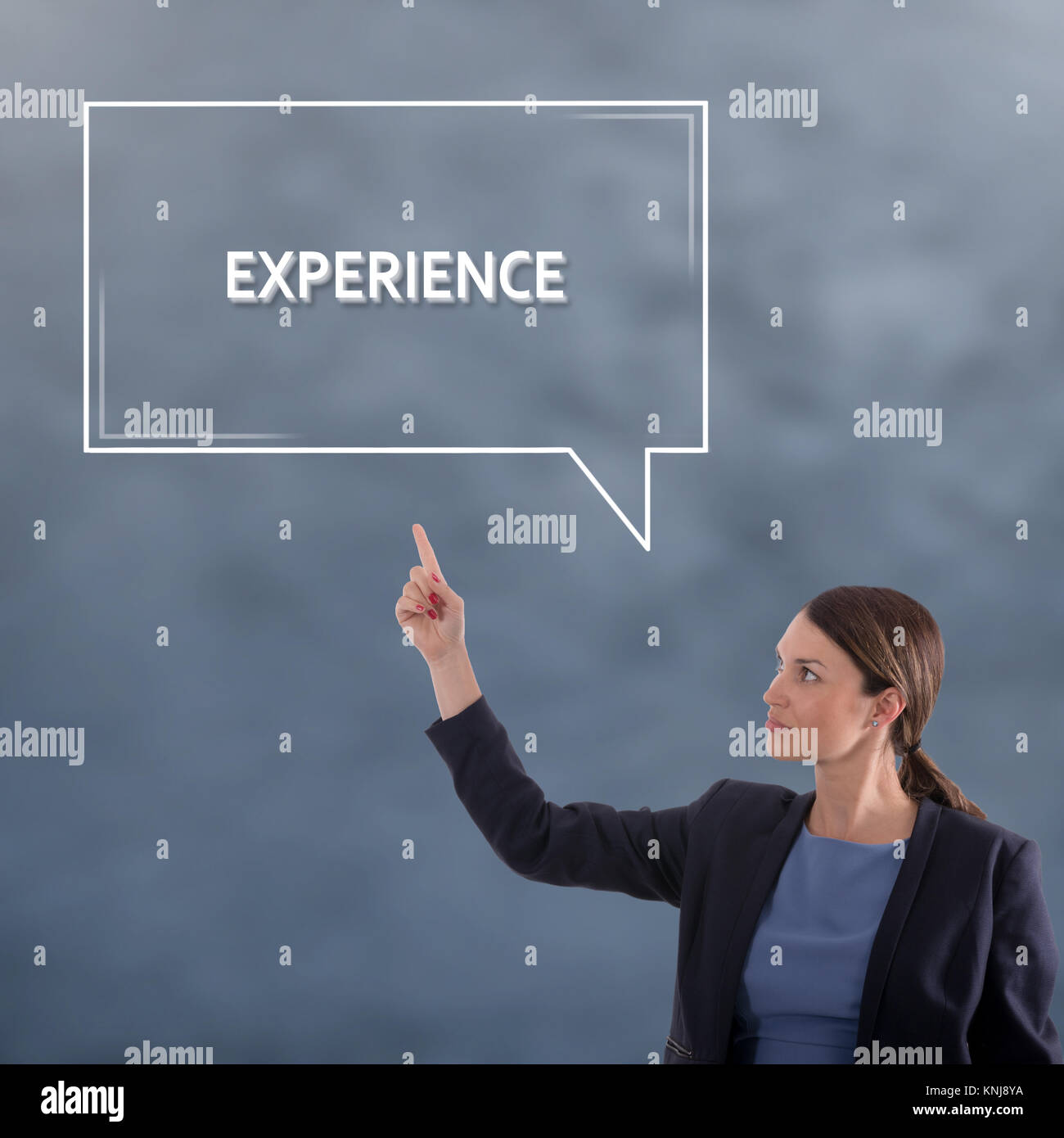 EXPERIENCE Business Concept. Business Woman Graphic Concept Stock Photo ...