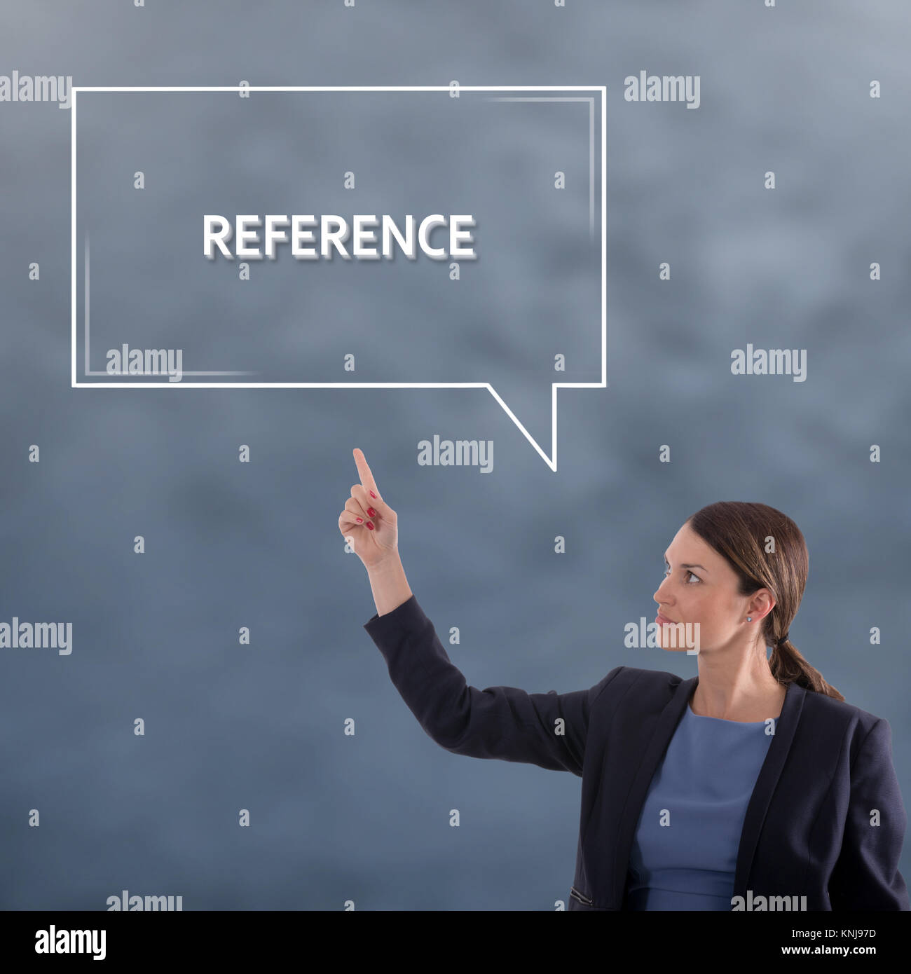 REFERENCE Business Concept. Business Woman Graphic Concept Stock Photo ...