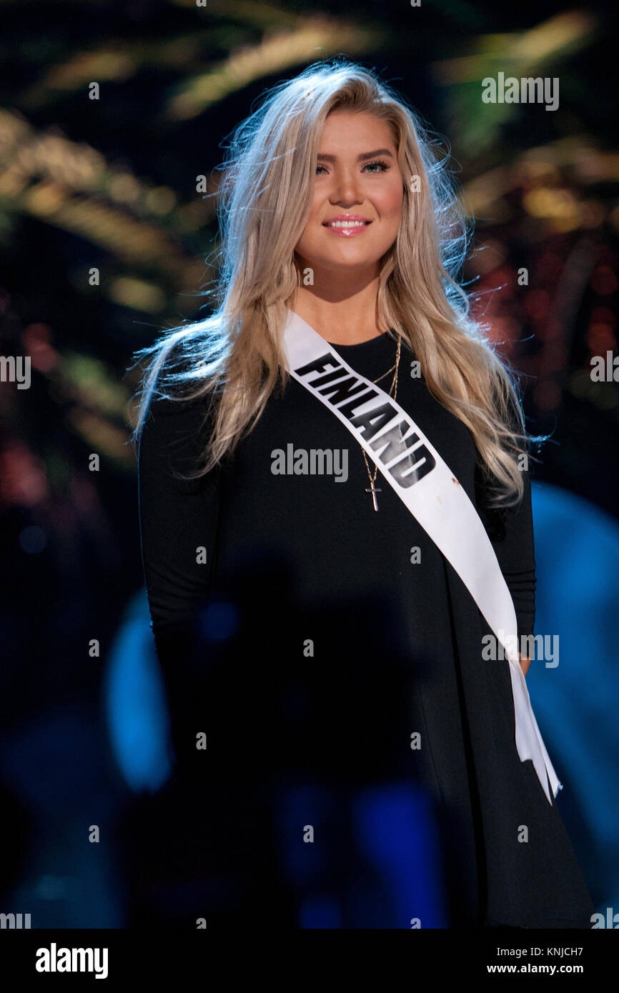 DORAL, FL - JANUARY 23: Bea Toivonen, Miss Finland 2014, rehearses on ...