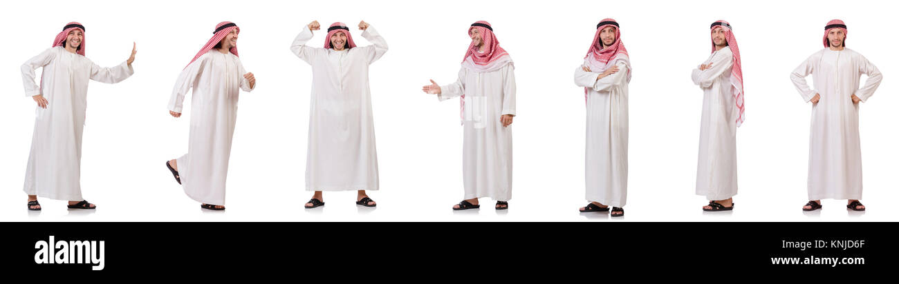 Arab man isolated on white background Stock Photo - Alamy