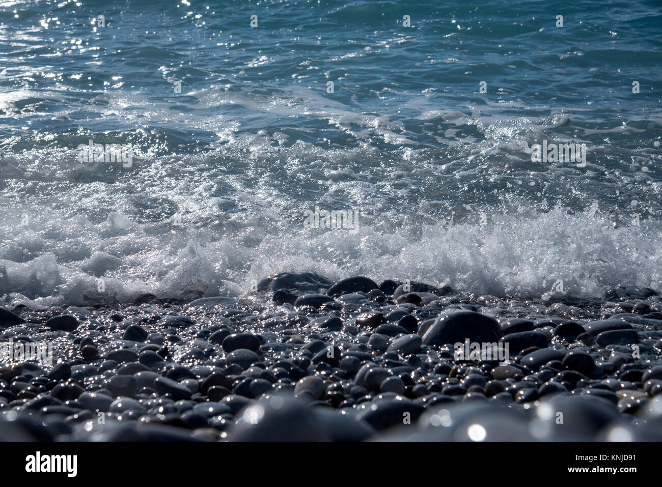 Foneas beach near Kardamyi, West coast of Greece Stock Photo - Alamy