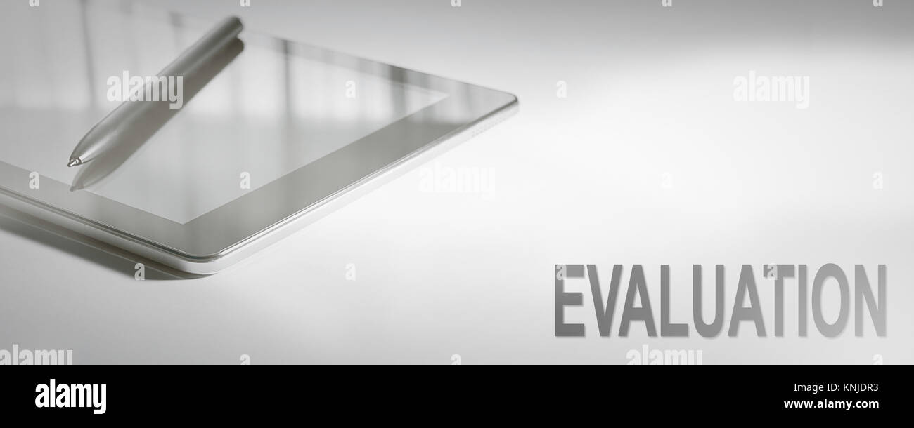 EVALUATION Business Concept Digital Technology. Graphic Concept Stock ...