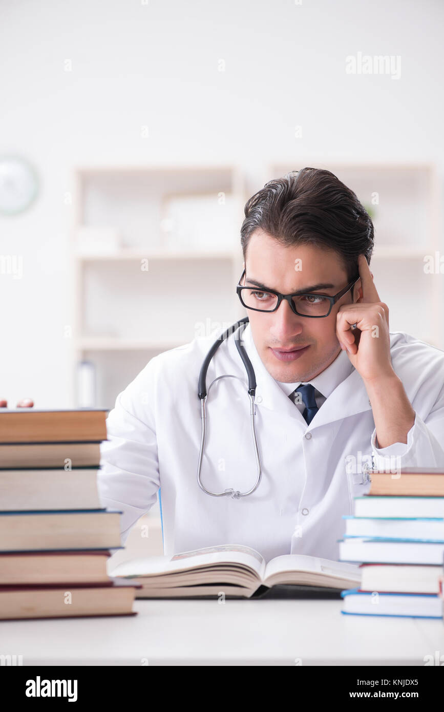 Medical student preparing for university exams Stock Photo - Alamy