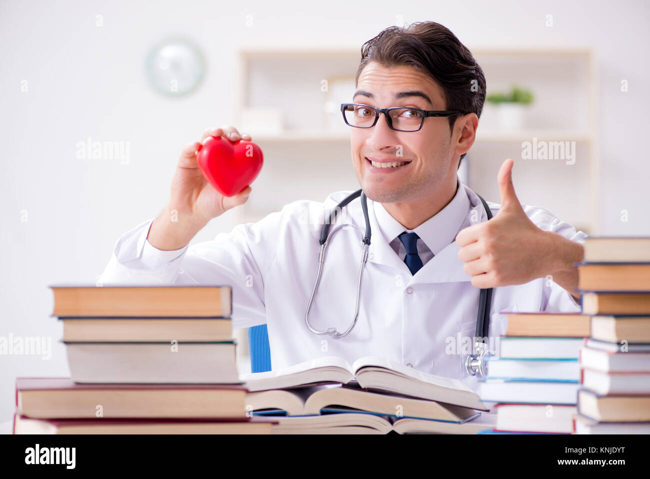 Medical student preparing for university exams Stock Photo - Alamy