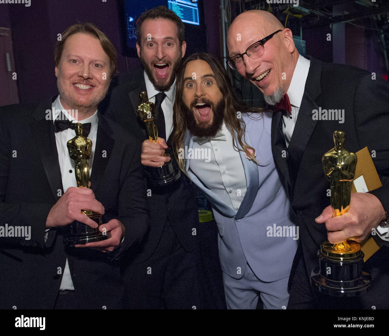 HOLLYWOOD, CA - FEBRUARY 22: Don Hall, Chris Williams, presenter Jared ...