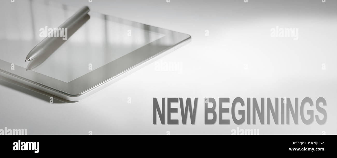 NEW BEGINNINGS Business Concept Digital Technology. Graphic Concept ...