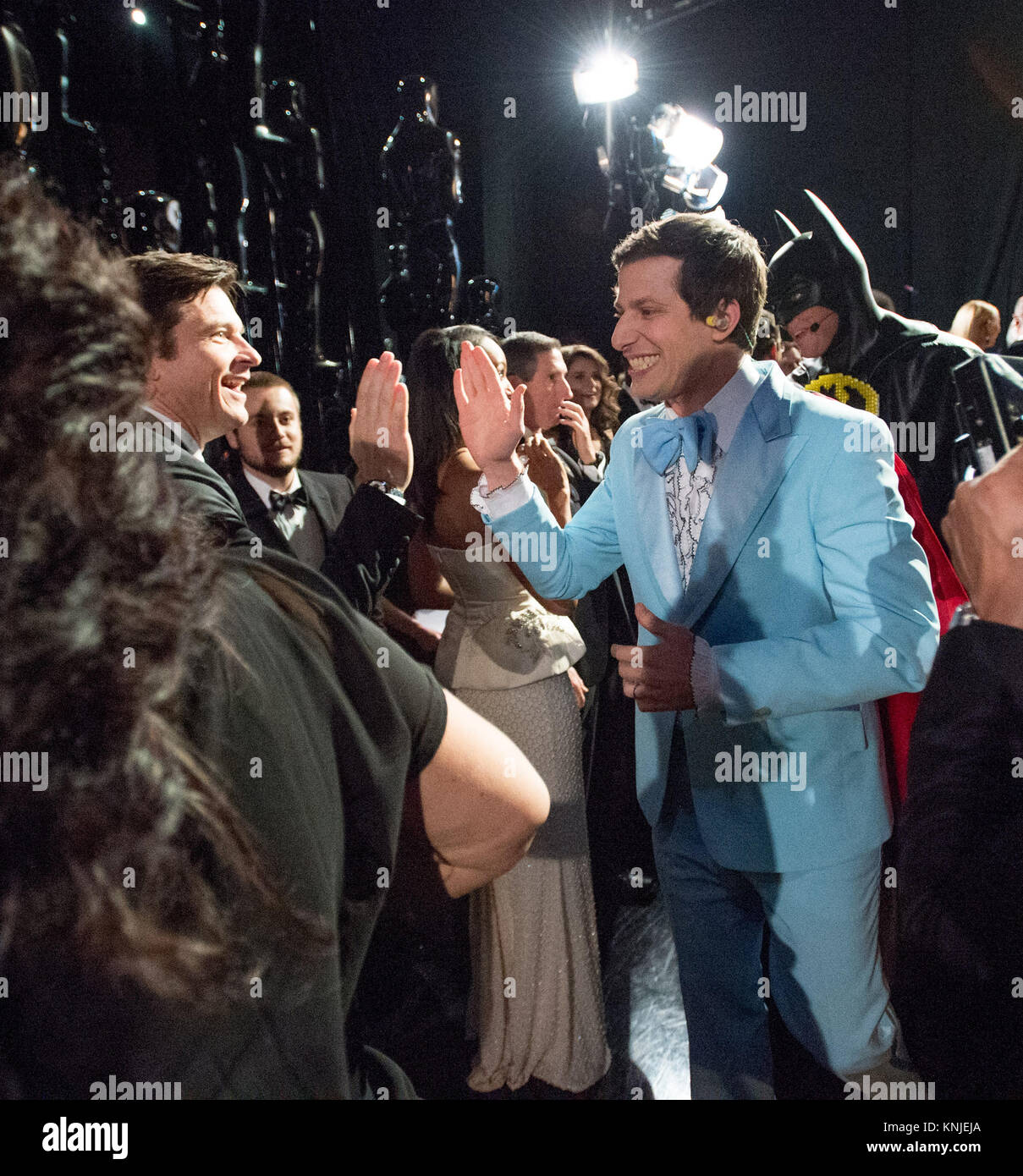 HOLLYWOOD, CA - FEBRUARY 22: Presenter Jason Bateman and performer Andy ...
