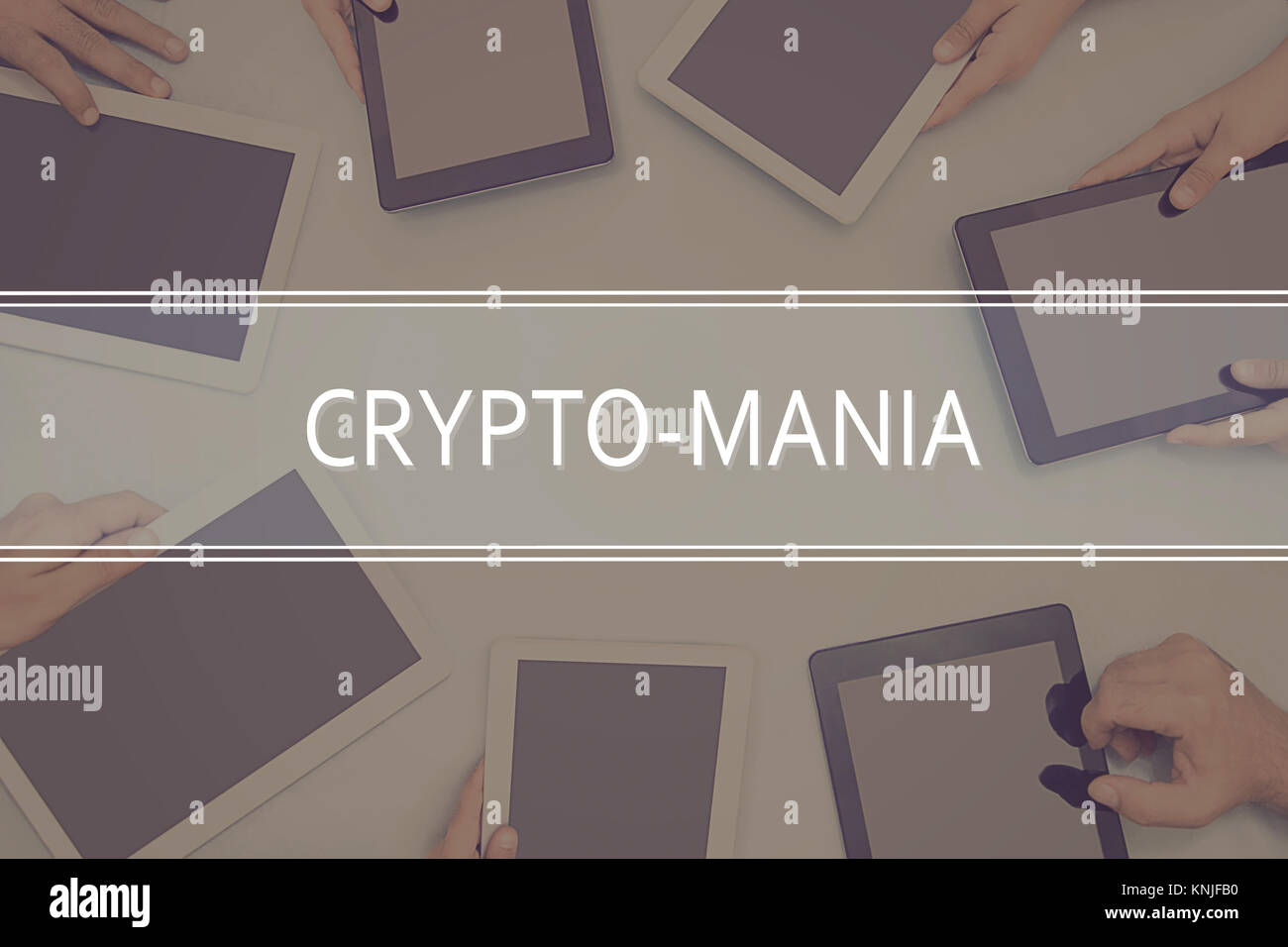 CRYPTO-MANIA CONCEPT Business Concept Stock Photo - Alamy