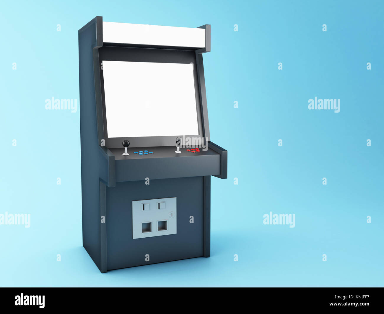 3d illustration. Gaming Arcade Machine with Blank Screen Stock Photo ...