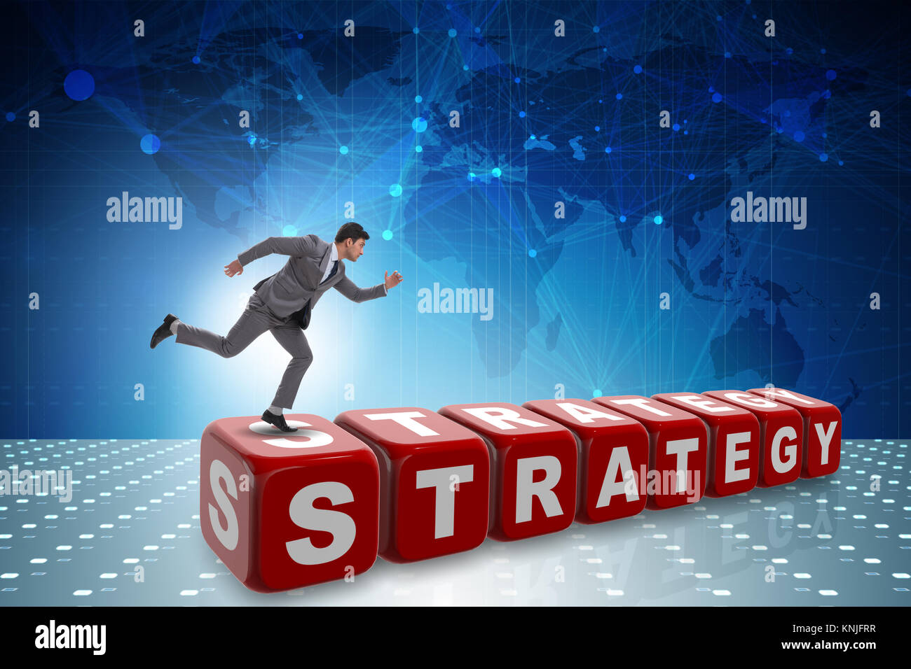 Businessman in strategy business concept Stock Photo - Alamy