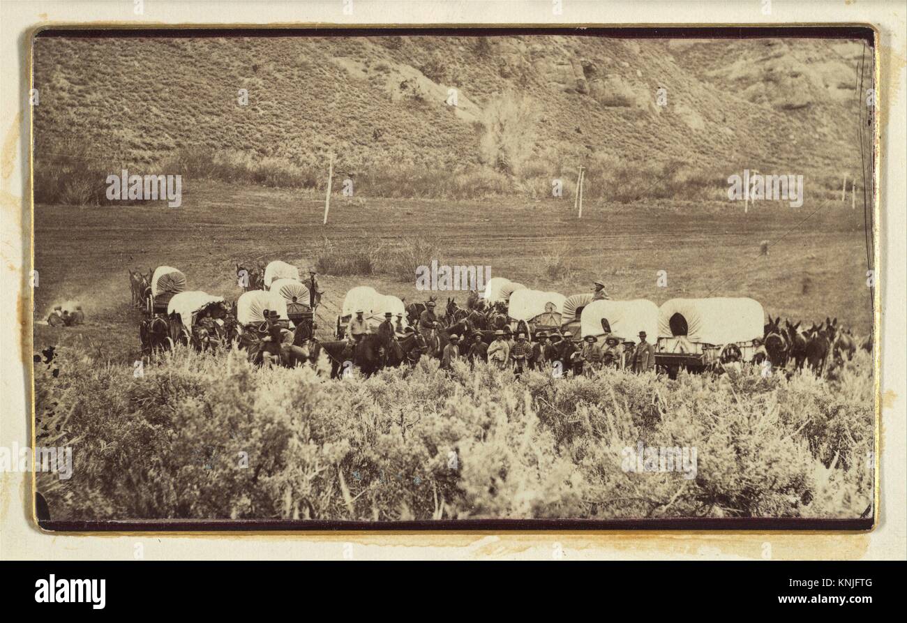 Mormon Emigrant Train, Echo Canyon. Artist: Charles William Carter ...