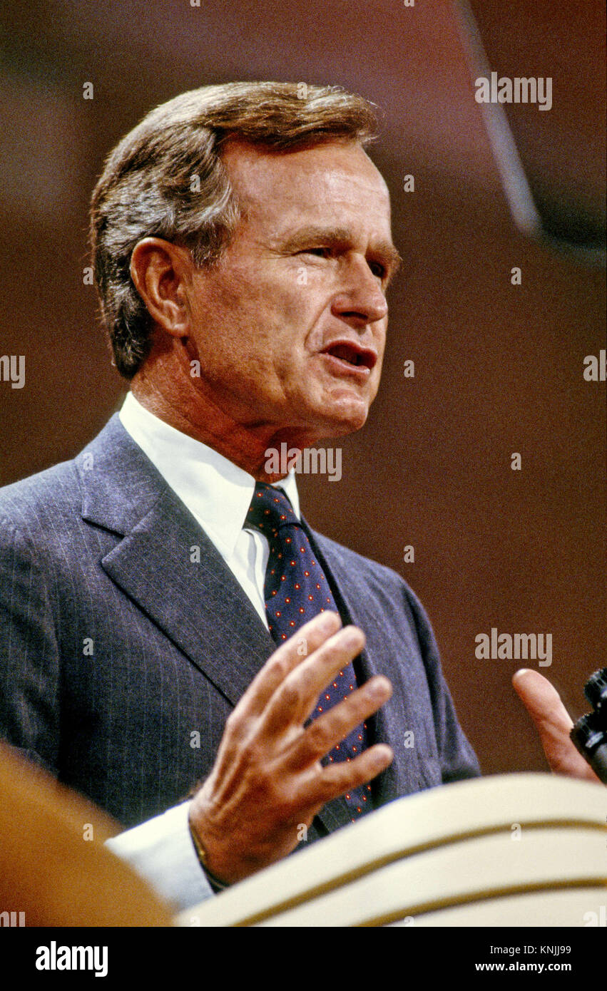 Dallas, Texas, USA. 23rd Aug, 1984. United States Vice President George ...