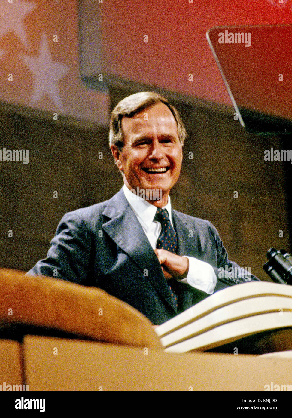 Dallas, Texas, USA. 23rd Aug, 1984. United States Vice President George ...