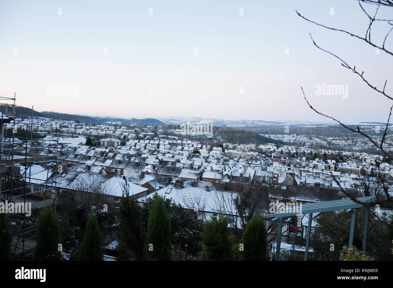 Sheffield, South Yorkshire, UK. 12th December 2017. Snow on the ...