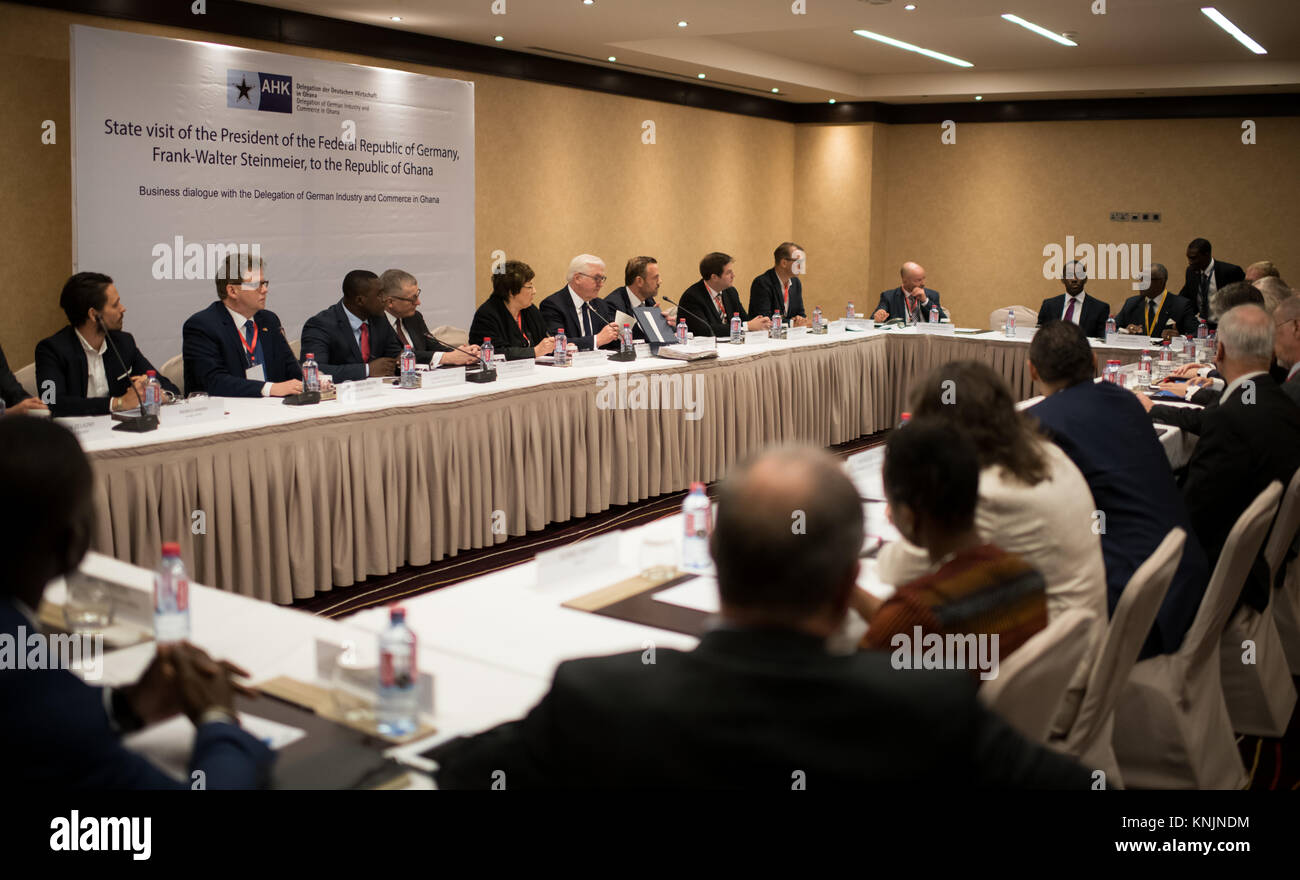 Accra, Ghana. 12th Dec, 2017. German President Frank-Walter Steinmeier ...