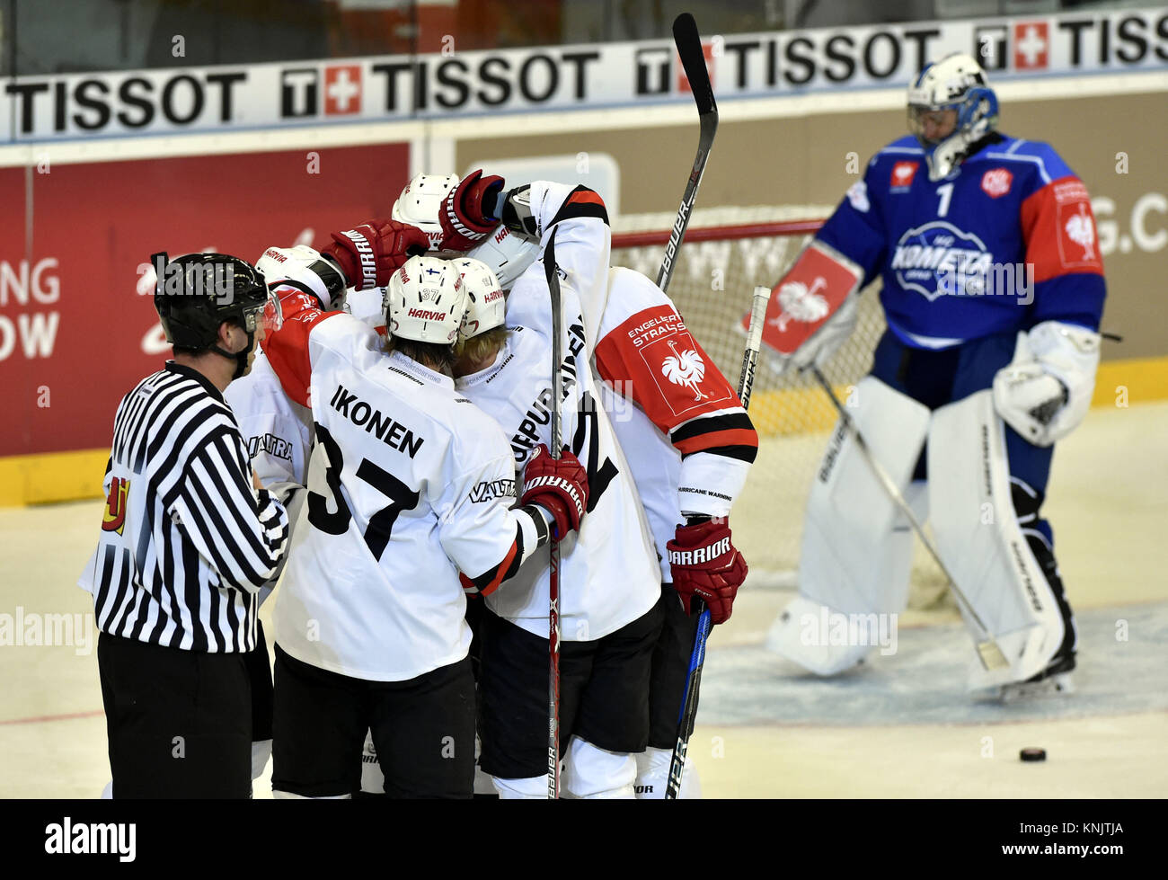Brno, Czech Republic. 12th Dec, 2017. Players of JYP Jyvaskyla ...
