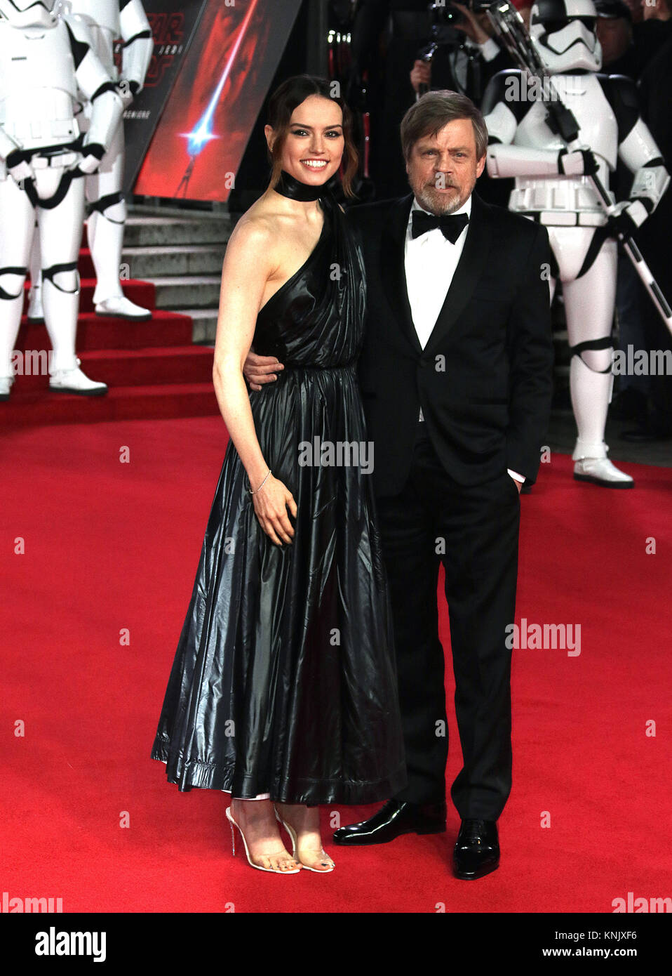 London, UK. 12th Dec, 2017. Daisy Ridley, Mark Hamill, Star Wars: The ...