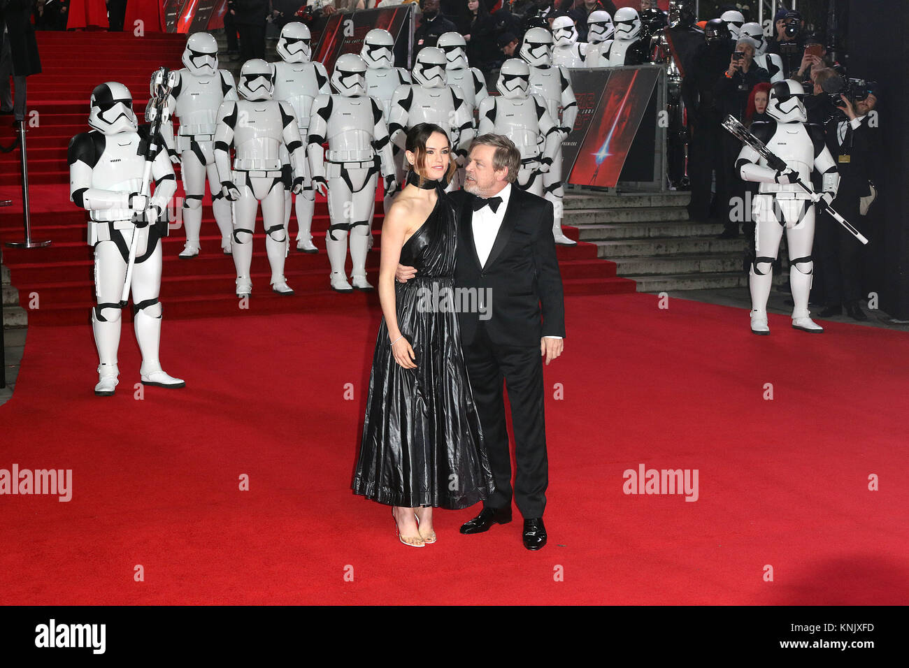 London, UK. 12th Dec, 2017. Daisy Ridley, Mark Hamill, Star Wars: The ...