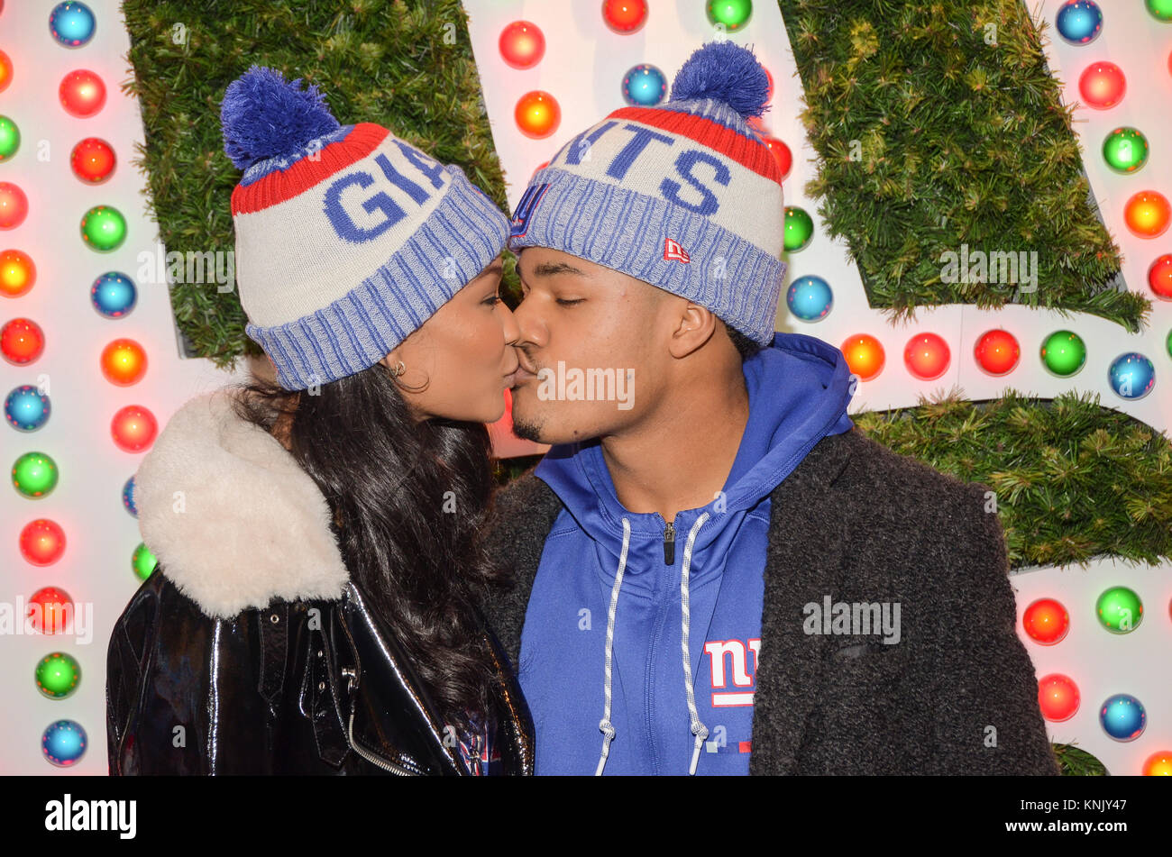 New York, NY, USA. 12th Dec, 2017. Sterling Shepard and Chanel Iman ...