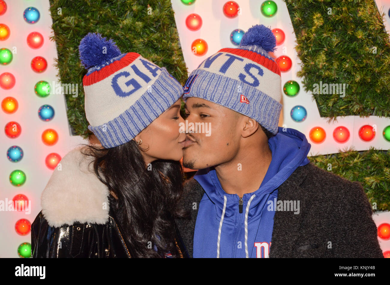 New York, NY, USA. 12th Dec, 2017. Sterling Shepard and Chanel Iman ...