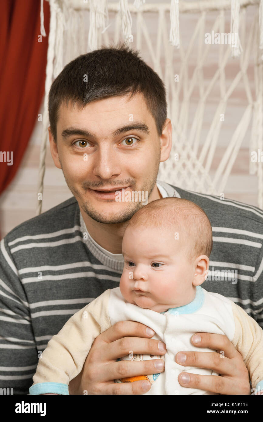 Father with a baby hi-res stock photography and images - Alamy