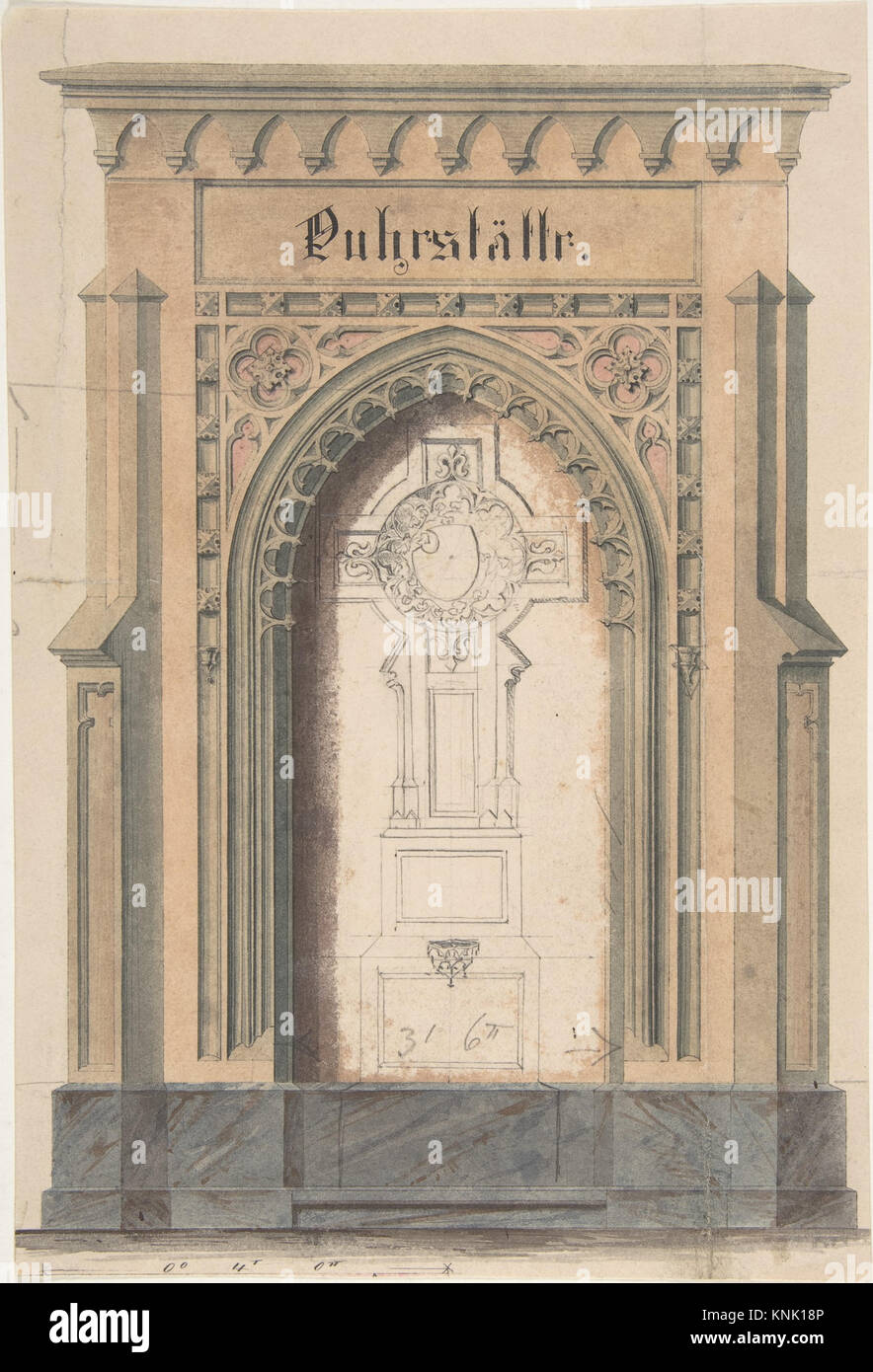 Gray and brown wash with pen and black ink hi-res stock photography and ...