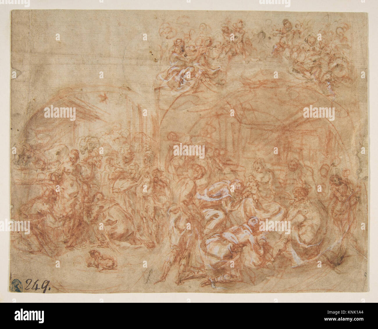 Adoration of the Magi, drawing, attributed to Cesare Pollino (Cesare ...