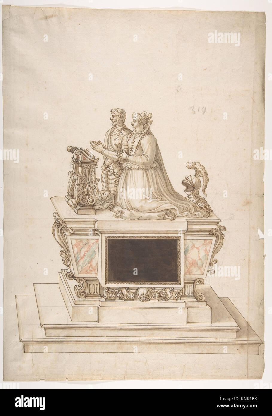 Design for a Triple Tomb Stock Photo - Alamy