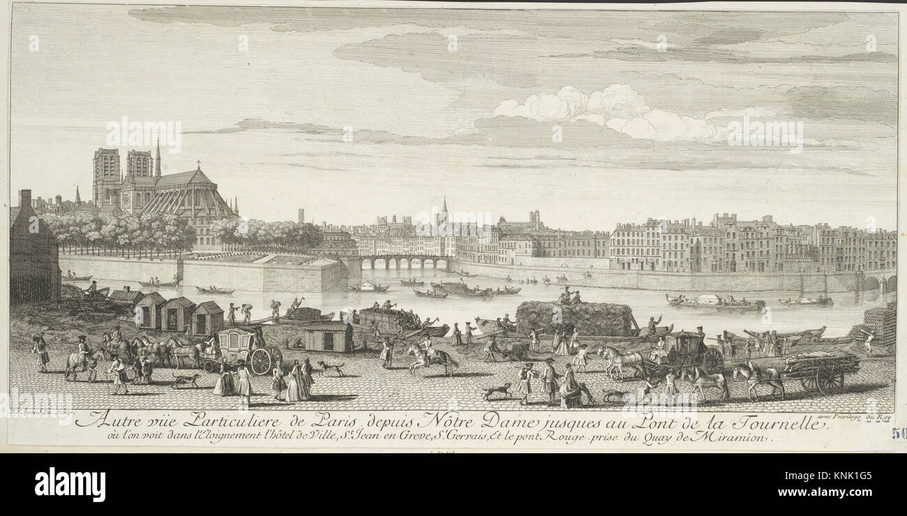 This print by Jacques Rigaud (1680-1754) depicts a detailed view of ...