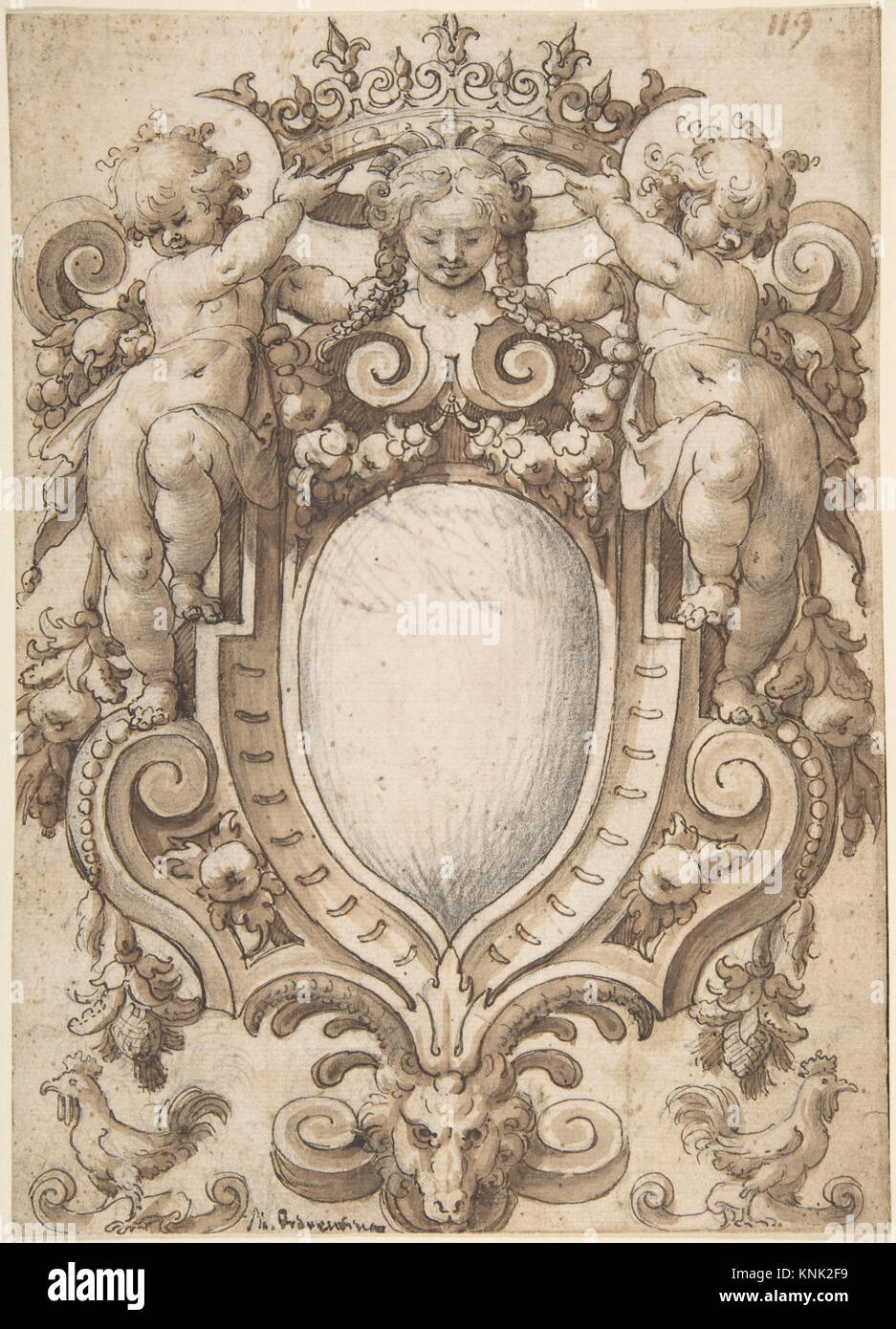 Two putti crown hi-res stock photography and images - Alamy