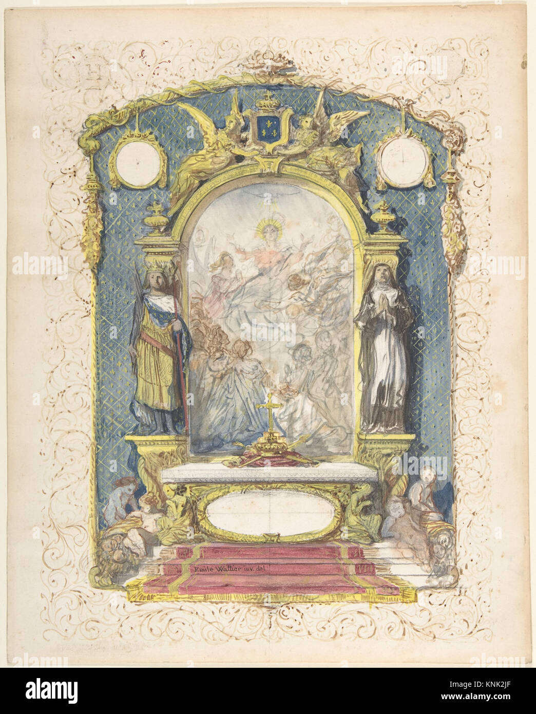 Altar flanked hi-res stock photography and images - Alamy