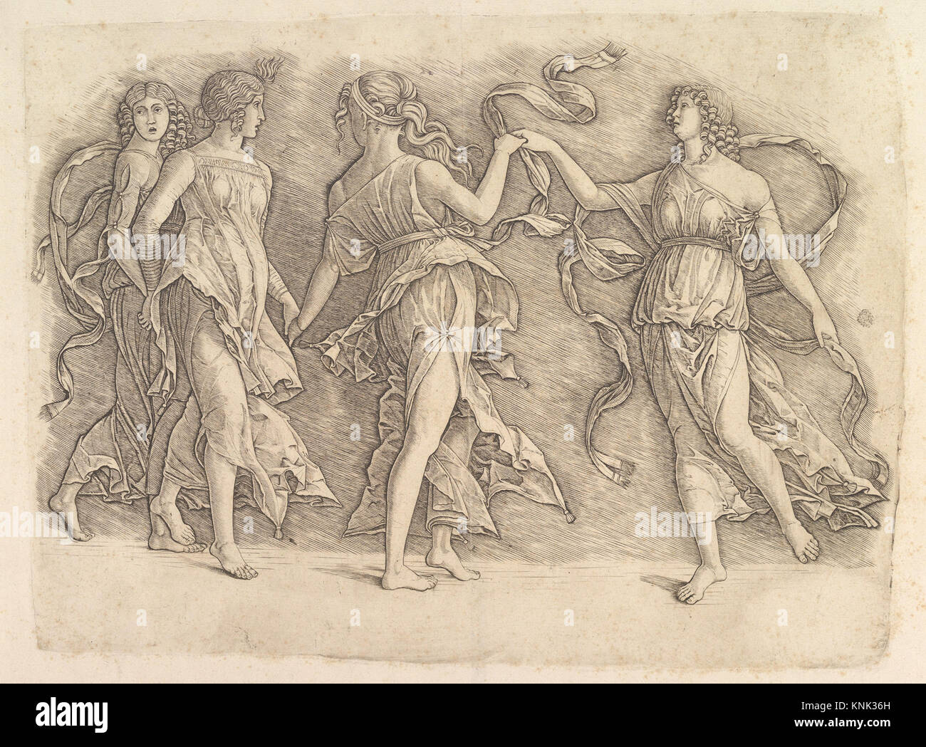 Print showing four dancing muses by Gian Marco Cavalli, associated with ...
