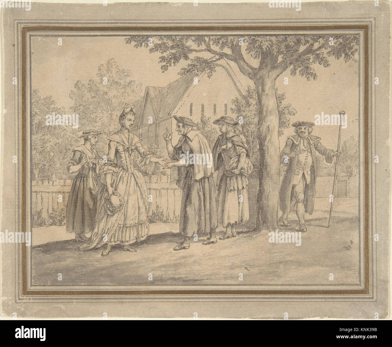 Drawing for a book illustration, drawing by English historical painter ...