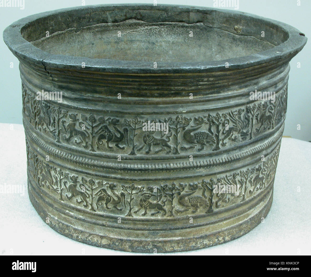 Cistern, French, metalwork-lead, 13th century, Medieval Art Stock Photo ...