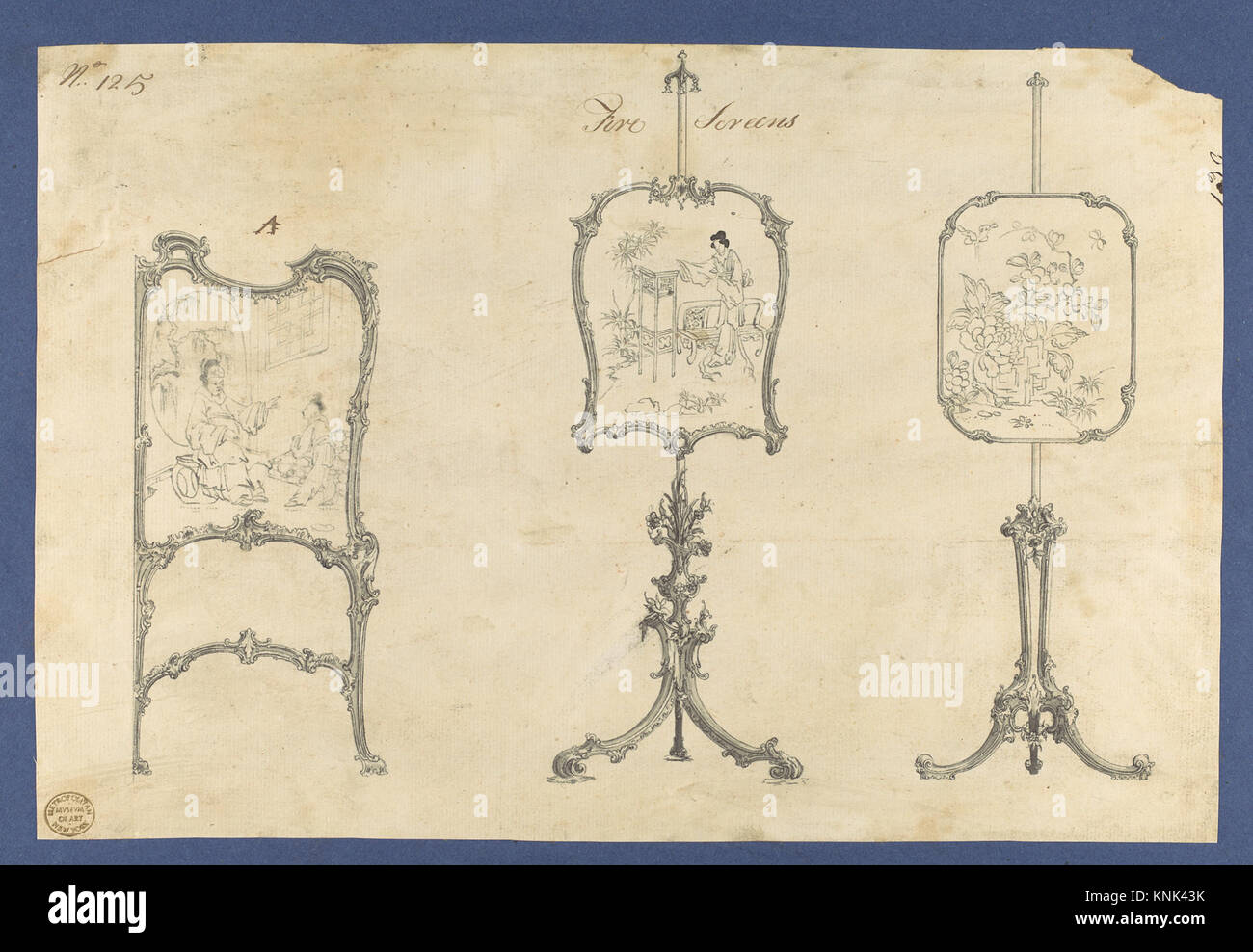 Fire Screens, in Chippendale Drawings, Vol. I MET DP104155 344525 Stock ...